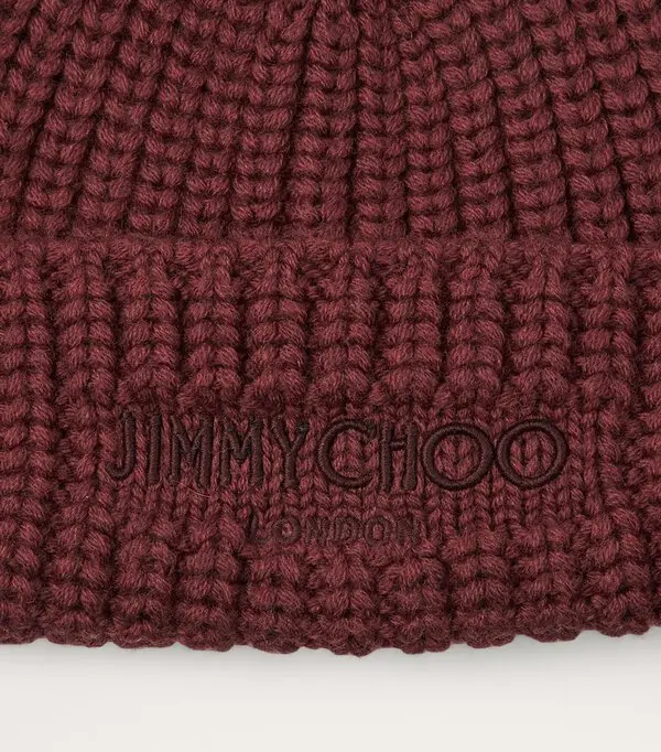 JIMMY CHOO Yuki Virgin Wool Beanie