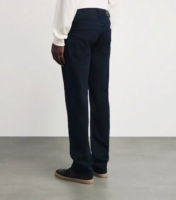 7 For All Mankind Standard Straight Jeans - Navy