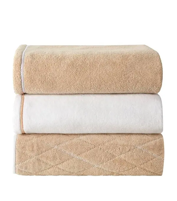 YVES DELORME COUTURE Duetto Lin Bath Towel - Beige