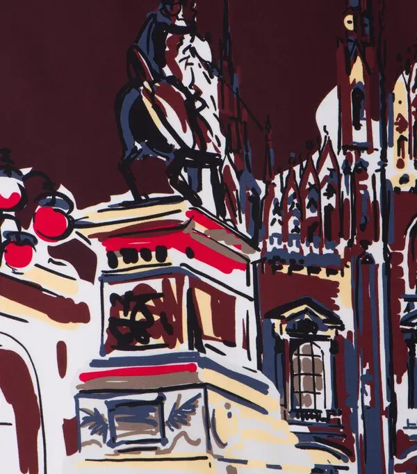 Prada Silk Pittoresque Milan Scarf