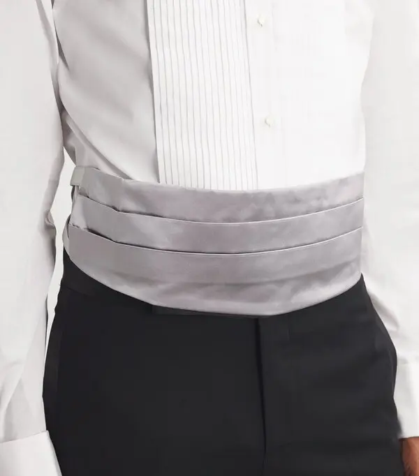 Giorgio Armani Silk Cummerbund - Grey