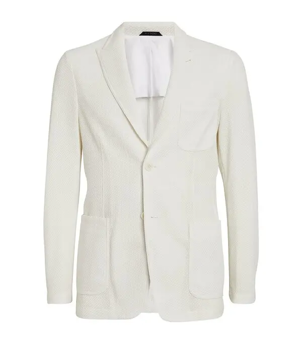 Giorgio Armani Waffle-knit Blazer