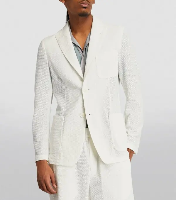 Giorgio Armani Waffle-knit Blazer