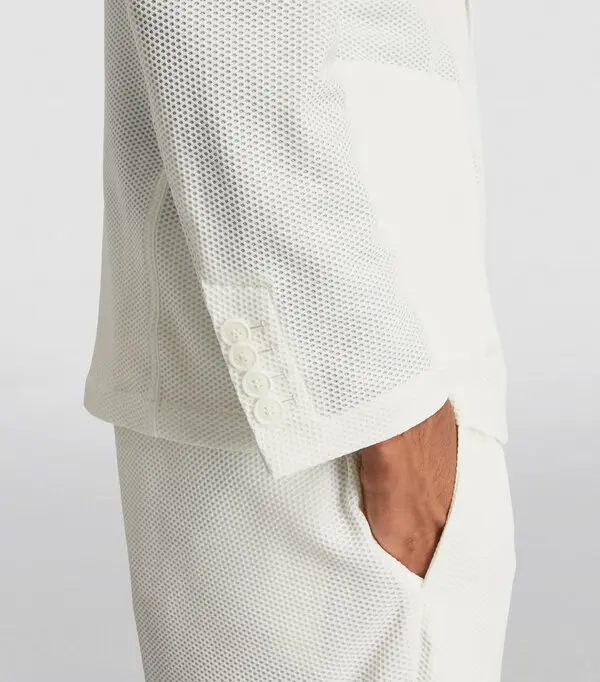 Giorgio Armani Waffle-knit Blazer