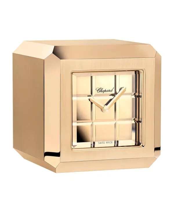 Chopard Ice Cube Stainless Steel Table Clock - Metallic