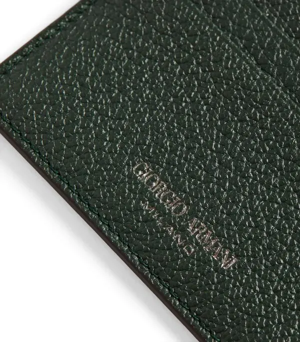Giorgio Armani Leather Card Holder - Green