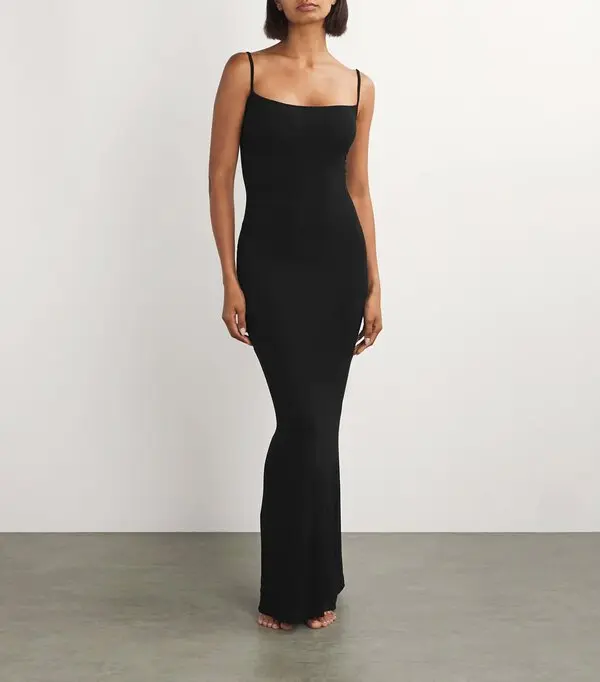 SKIMS Soft Lounge Long Slip Dress - Black