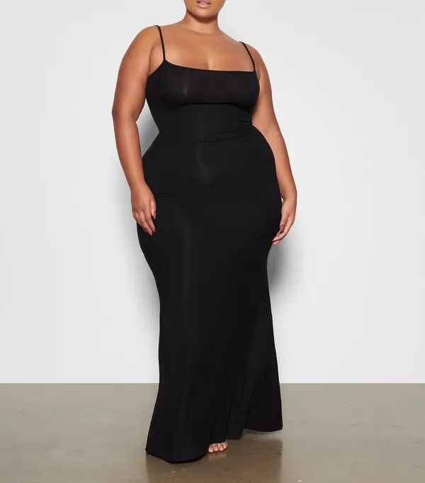 SKIMS Soft Lounge Long Slip Dress - Black