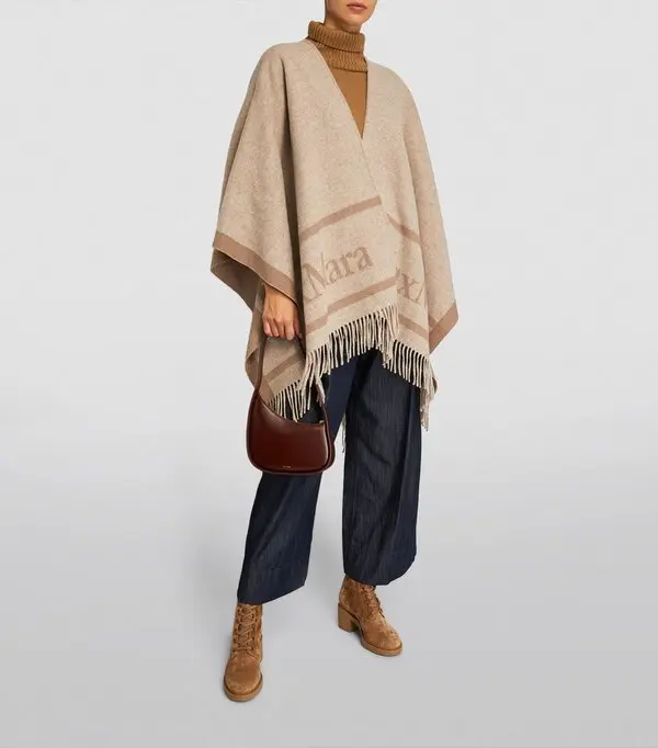 Max Mara Wool Jacquard Hilde Cape