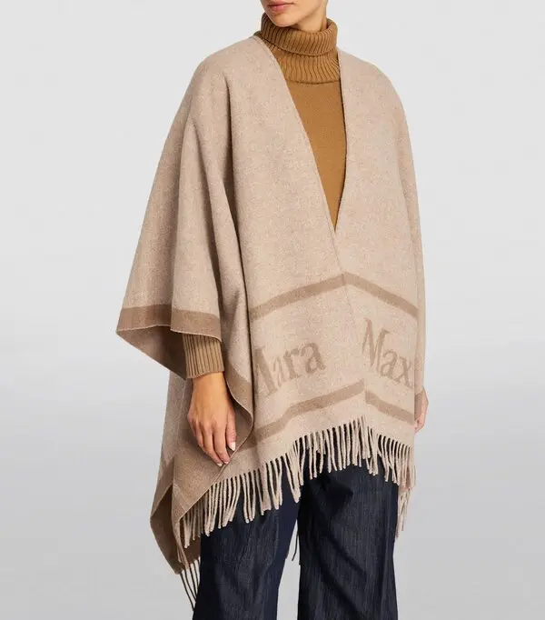 Max Mara Wool Jacquard Hilde Cape