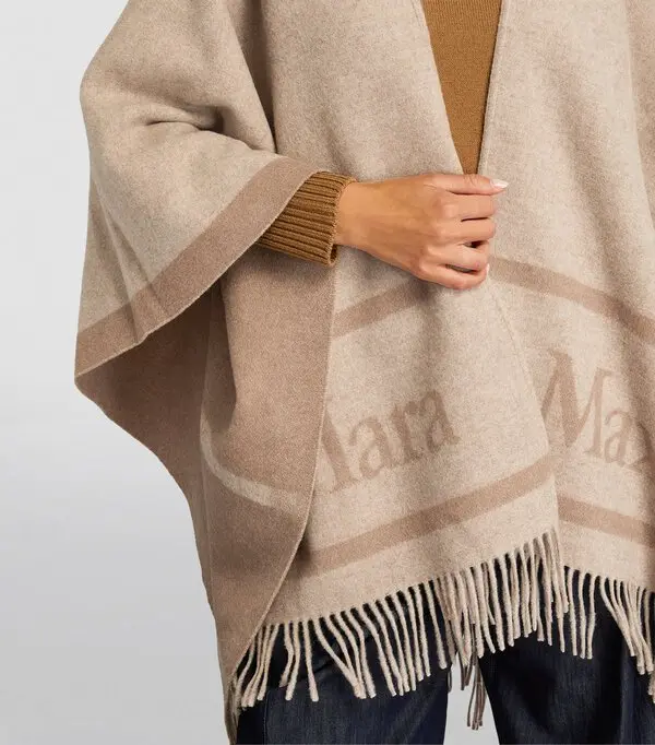 Max Mara Wool Jacquard Hilde Cape
