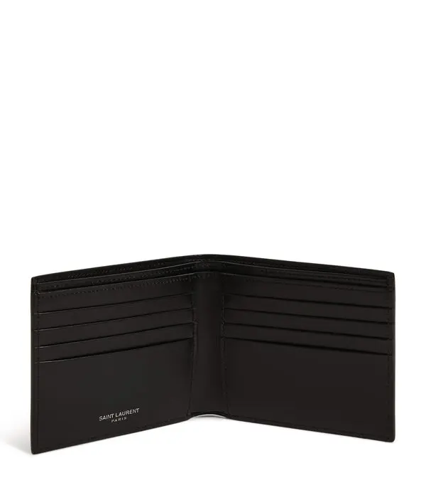 Saint Laurent Leather Monogram East/west Wallet - Black