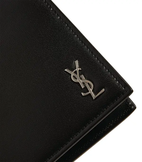 Saint Laurent Leather Monogram East/west Wallet - Black