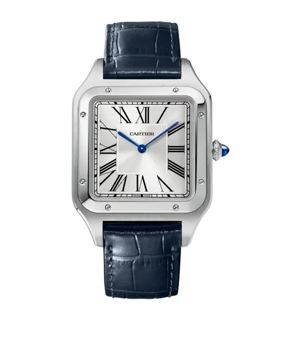 Cartier Stainless Steel Santos-dumont Xl Watch - Silver