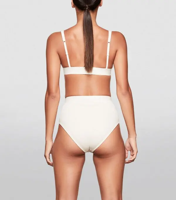 SKIMS Cotton-blend Plunge Bralette