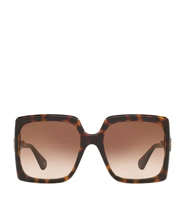 Gucci Tortoiseshell Square Frame Sunglasses - Brown