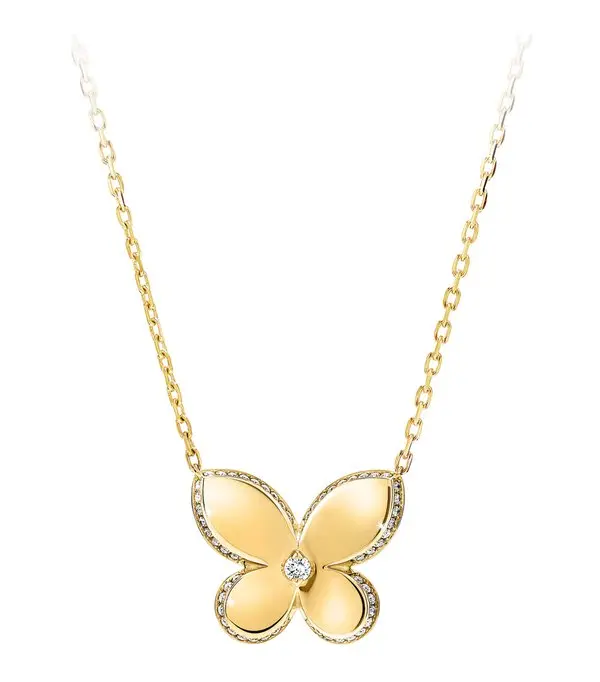 Graff Gold And Diamond Butterfly Necklace - Yellow