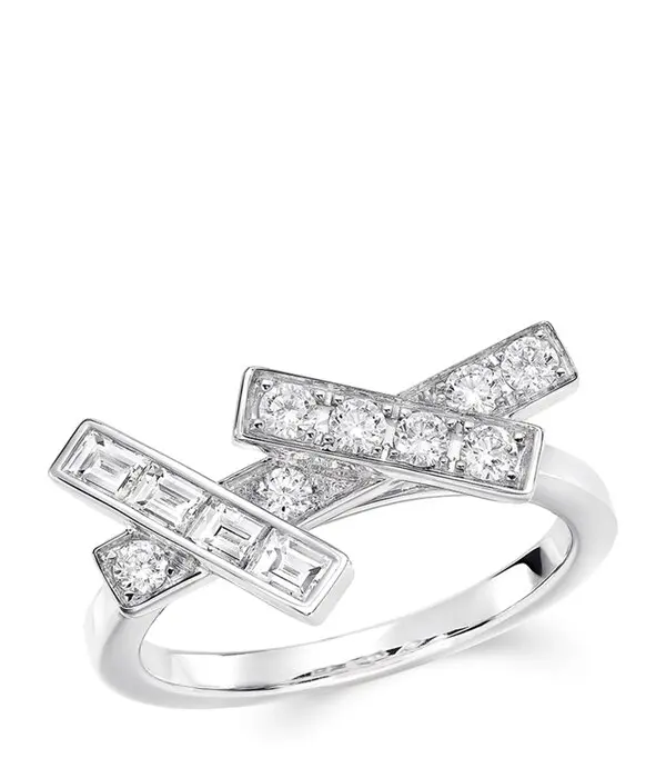 Graff Gold And Diamond Threads Ring - White