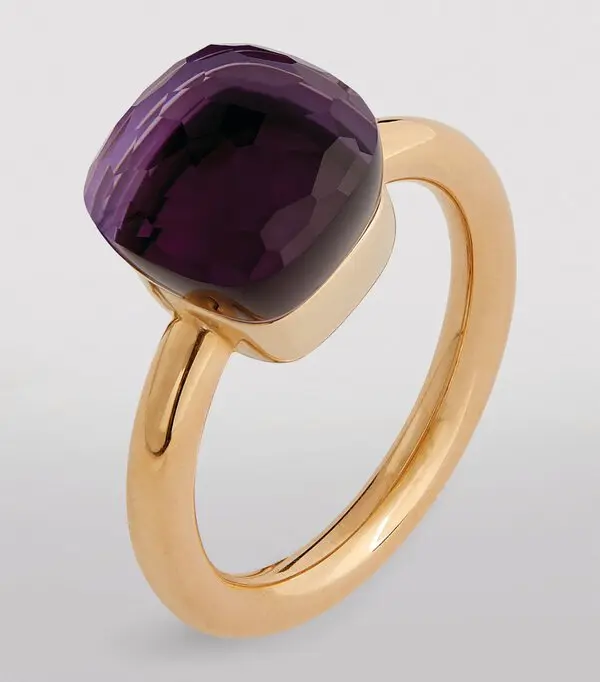 Pomellato Mixed Gold And Amethyst Nudo Classic Ring - Purple