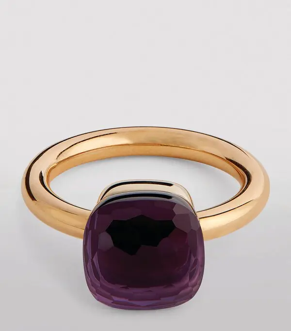 Pomellato Mixed Gold And Amethyst Nudo Classic Ring - Purple