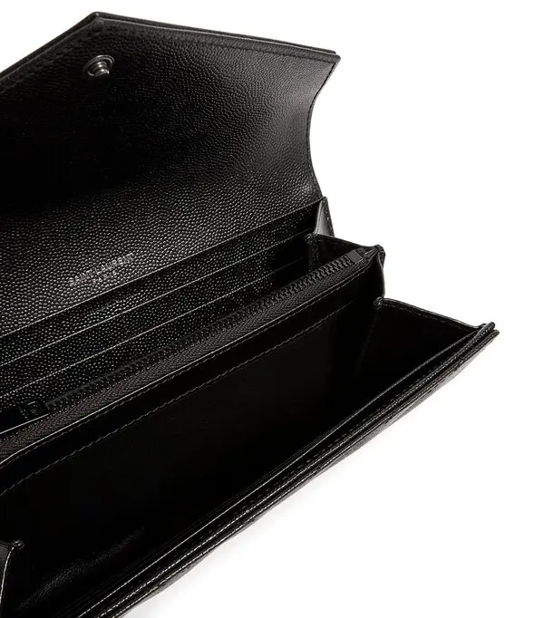 Saint Laurent Monogram Matelassé Large Flap Wallet