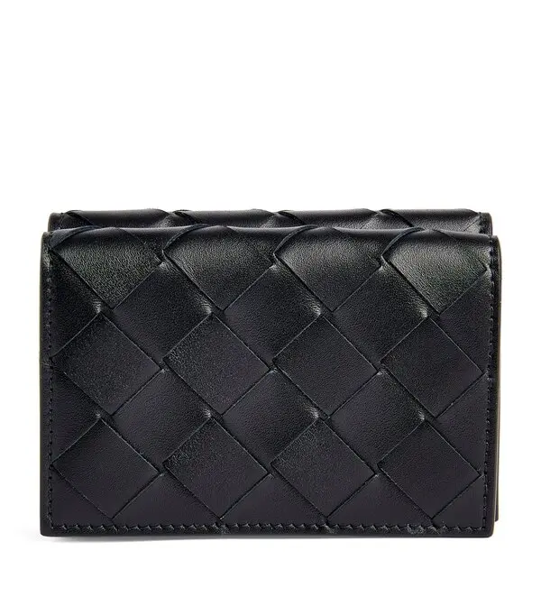 Bottega Veneta Leather Intrecciato Trifold Wallet