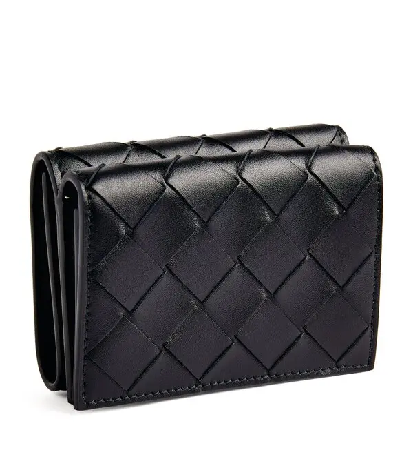 Bottega Veneta Leather Intrecciato Trifold Wallet