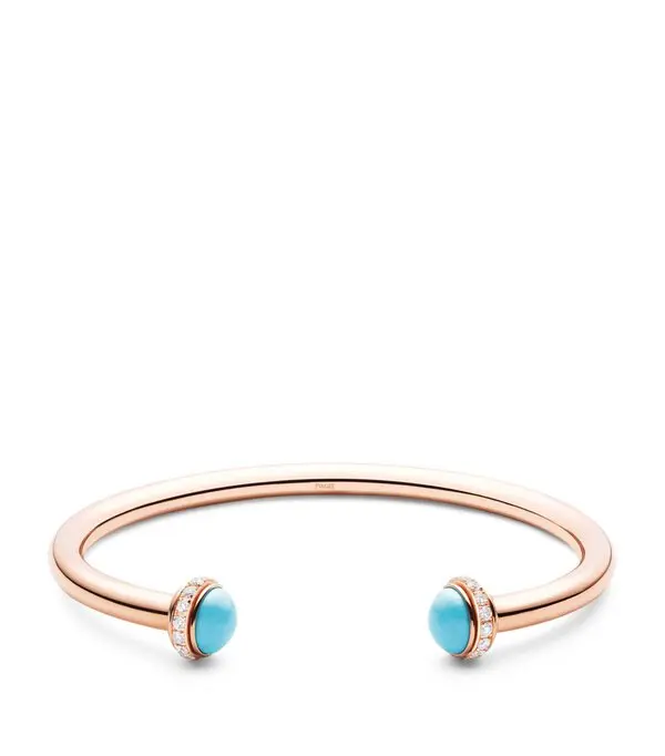 PIAGET Rose Gold, Diamond And Possession Bangle - Turquoise
