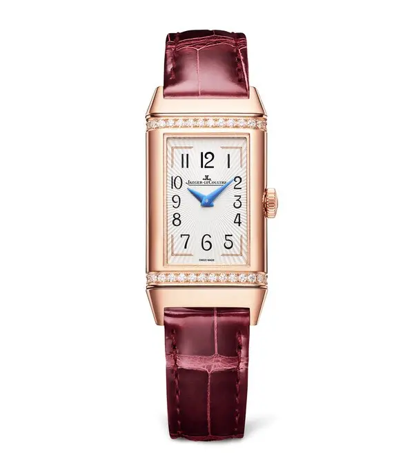 JAEGER-LECOULTRE Pink Gold And Diamond Reverso One Duetto Watch - Silver