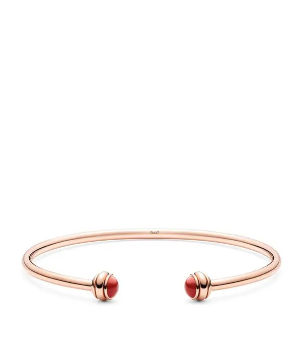 PIAGET Rose Gold Possession Bangle With Carnelian - Red