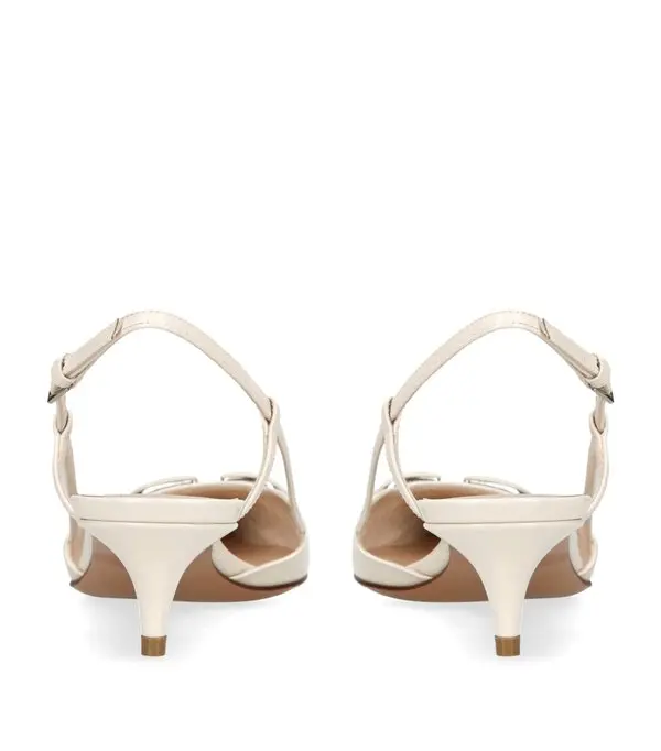 Valentino Garavani Vlogo Slingback Pumps - Ivory