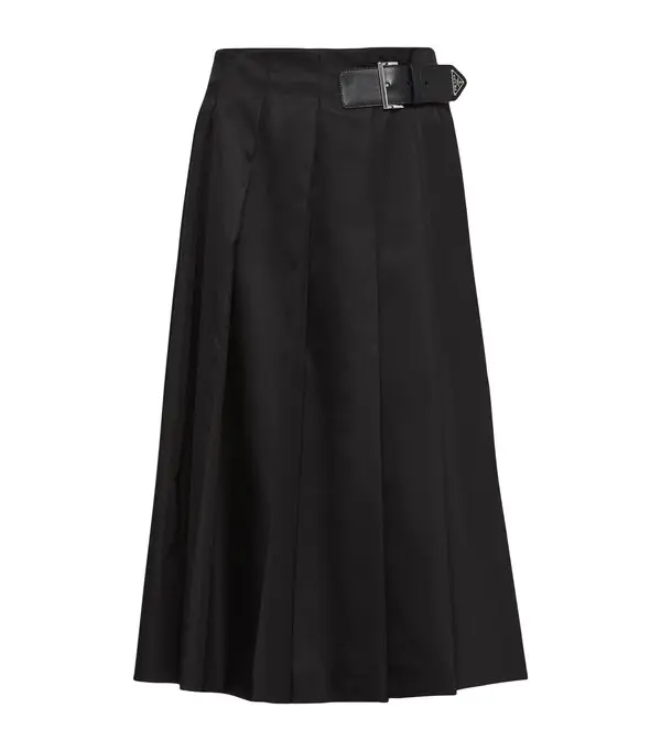 Prada Re-nylon Pleated Midi Skirt