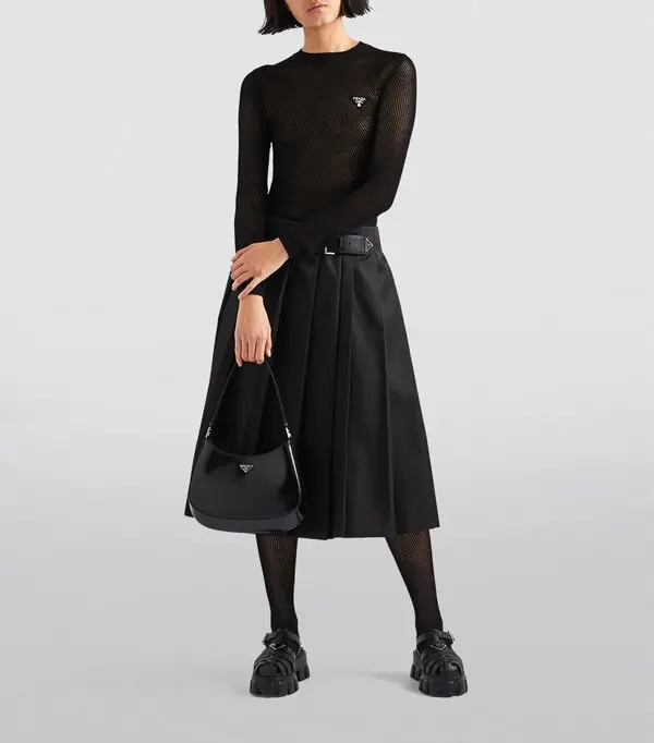 Prada Re-nylon Pleated Midi Skirt