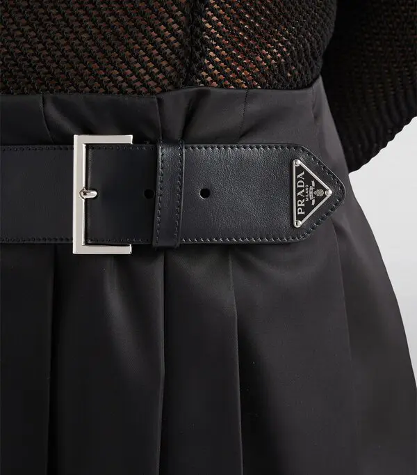 Prada Re-nylon Pleated Midi Skirt
