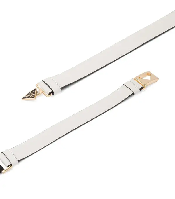 Prada Leather Triangle Belt