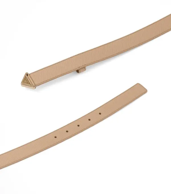Prada Saffiano Leather Triangle Belt