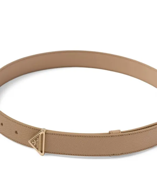 Prada Saffiano Leather Triangle Belt