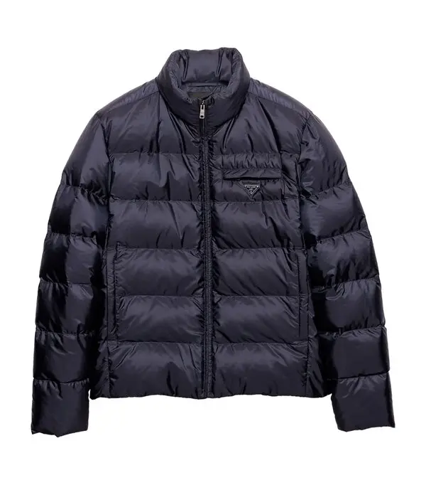 Prada Re-nylon Puffer Jacket - Blue