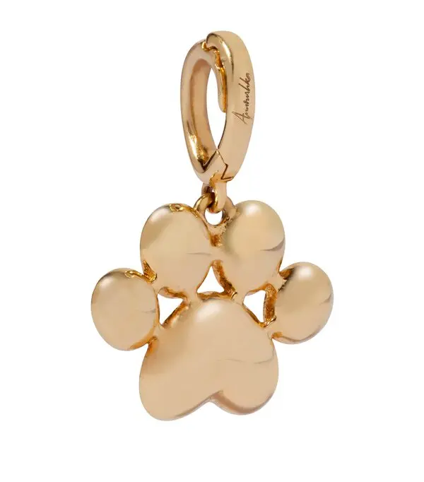 Annoushka Yellow Paw Print Charm - Gold