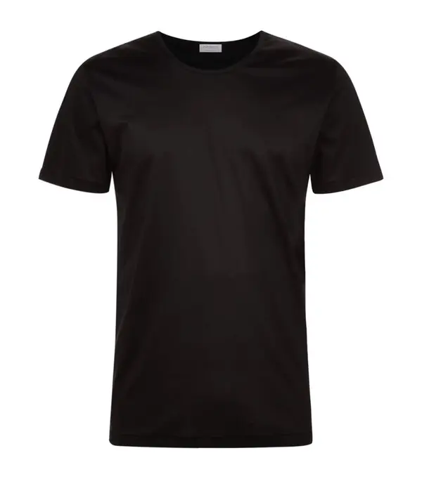 Zimmerli 286 Sea Island Round Neck T-shirt - Black