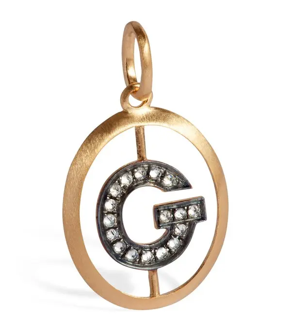 Annoushka Initial G Diamond Pendant - Gold