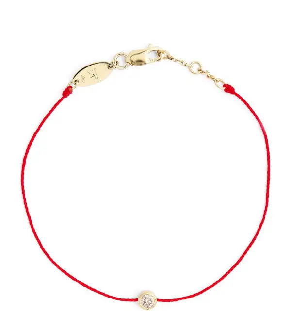 REDLINE Yellow Gold And Diamond Bracelet - Red