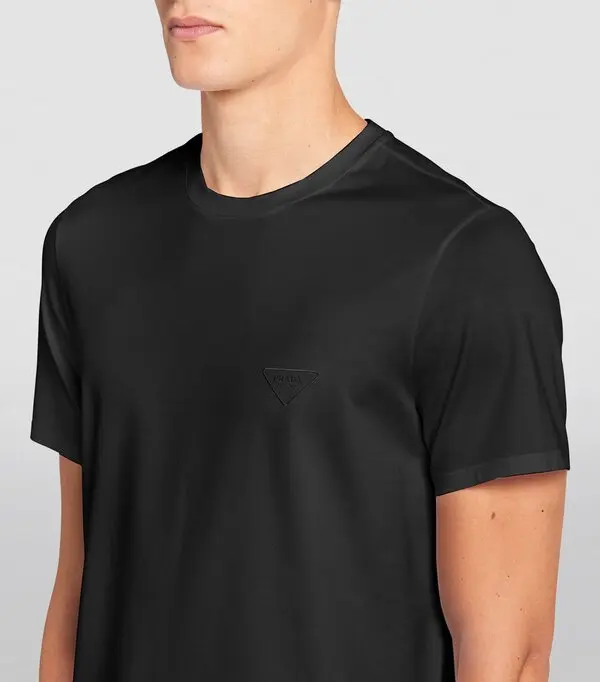 Prada Logo Plaque T-shirt