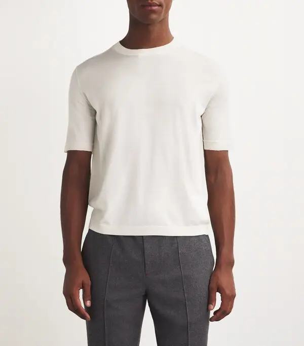 Isaia Wool-blend T-shirt - Beige