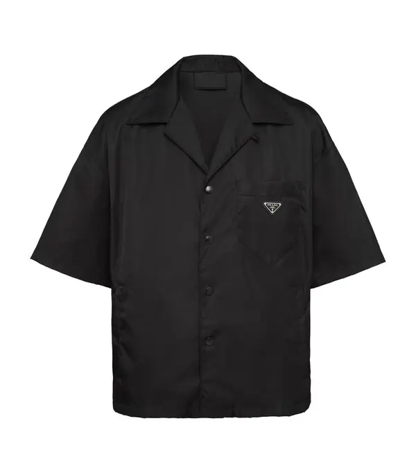 Prada Re-nylon Short-sleeved Shirt - Black