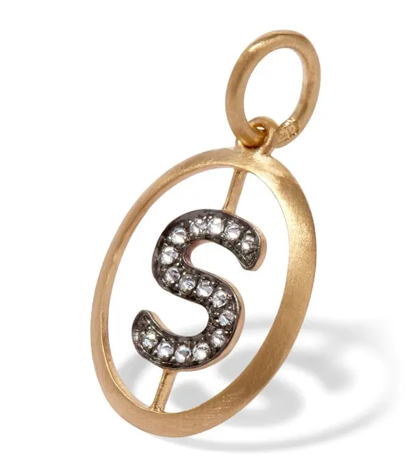 Annoushka Yellow And Diamond Initial S Pendant - Gold