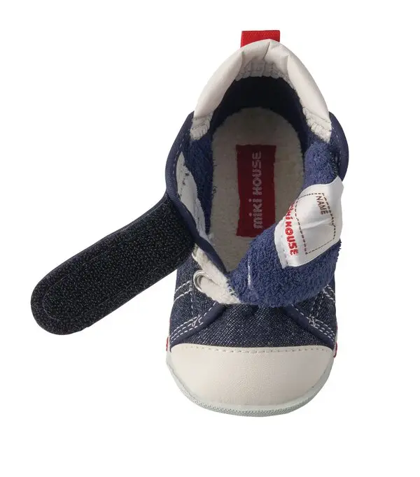 MIKI HOUSE Canvas Logo Strap Sneakers