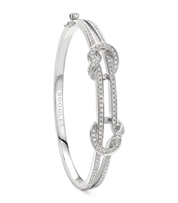 BOODLES The Knot Diamond Bangle - Gold