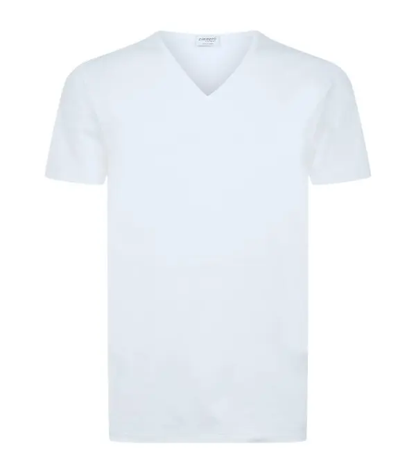 Zimmerli 172 Pure Comfort V-neck T-shirt - White