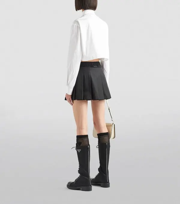 Prada Re-nylon Pleated Mini Skirt